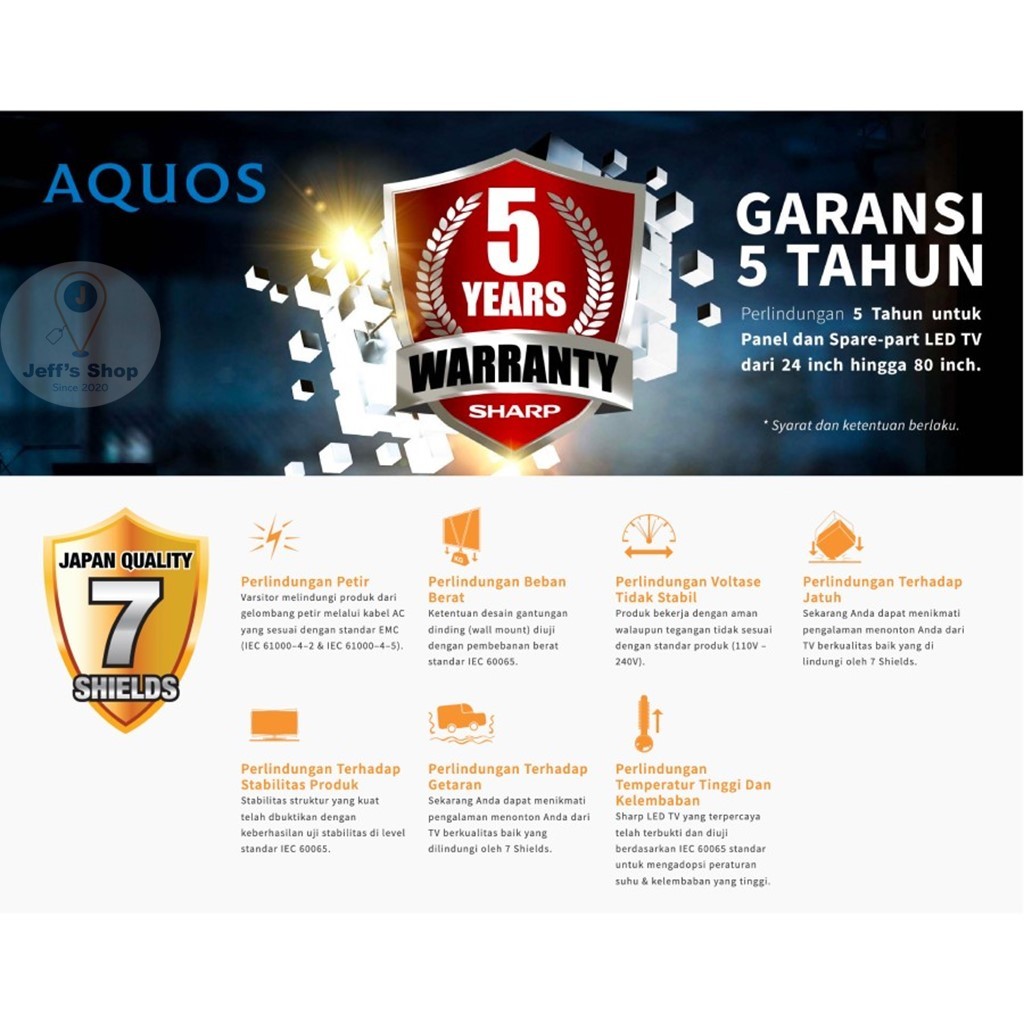 Jual Sharp LED 2K Google TV 43 Inch 2T C43GH3000I | Shopee Indonesia