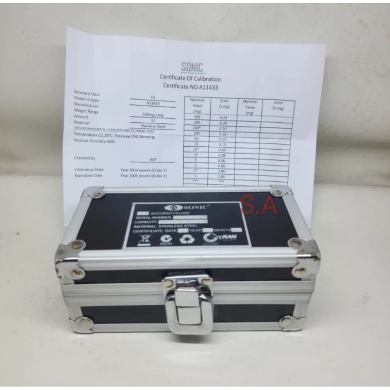 Jual ANAK TIMBANG CLASS M1,F2,F1 1MG-500MG/BIDUL KALIBRASI CLASS M1,F2 ...