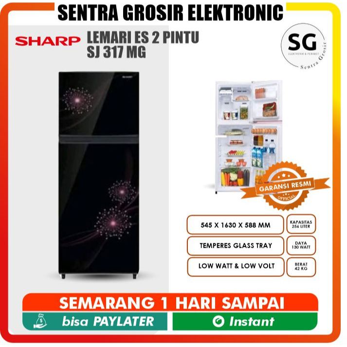 Jual KULKAS SHARP SJ 317 MG LEMARI ES 2 PINTU SJ317MG SJ 317MG | Shopee ...