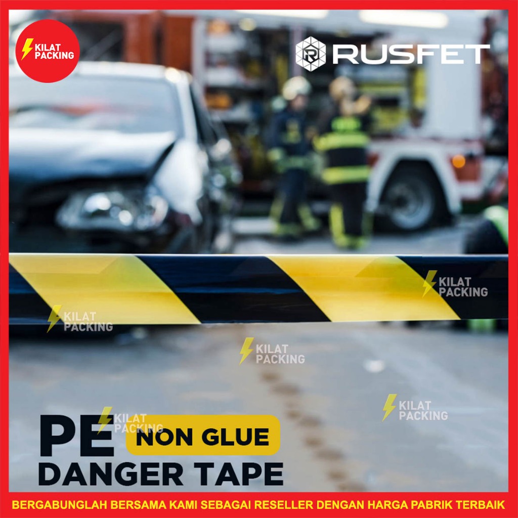 Jual PE DANGER POLICE LINE Pita Pembatas Safety Tape Warning Garis ...