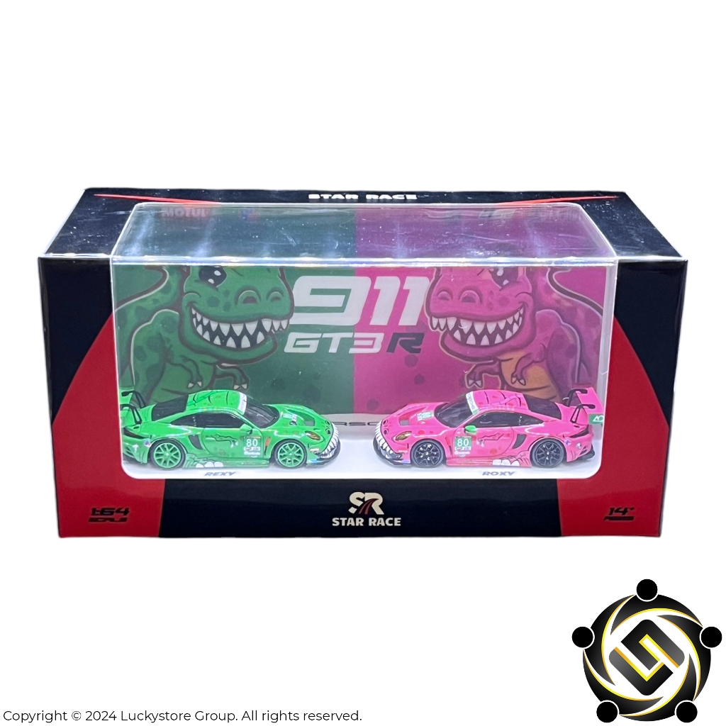 Jual Star Race 1:64 Porsche 911 GT3 R AO Racing Rexy Green Roxy Pink ...