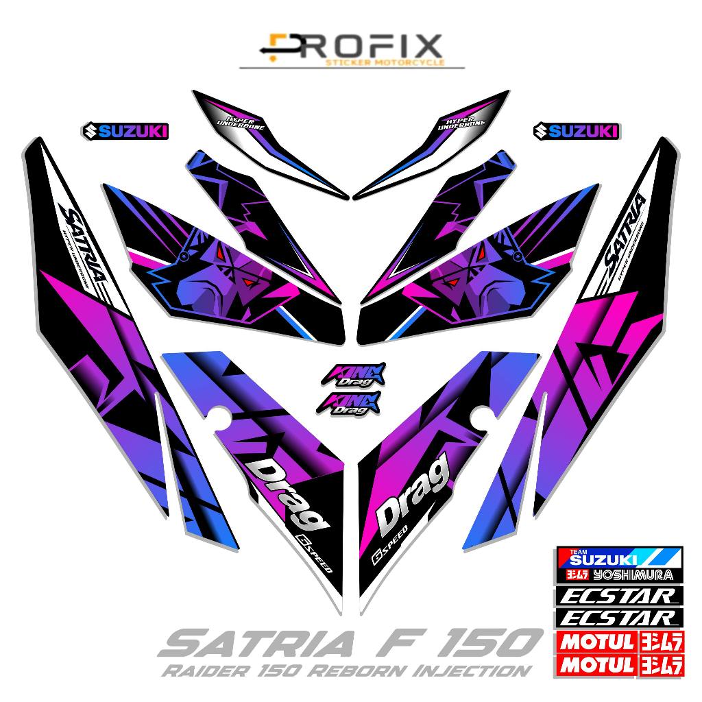 Jual STRIPING SATRIA INJEKSI 150 MOTIF 2 STIKER SATRIA F 150 REBORN ...