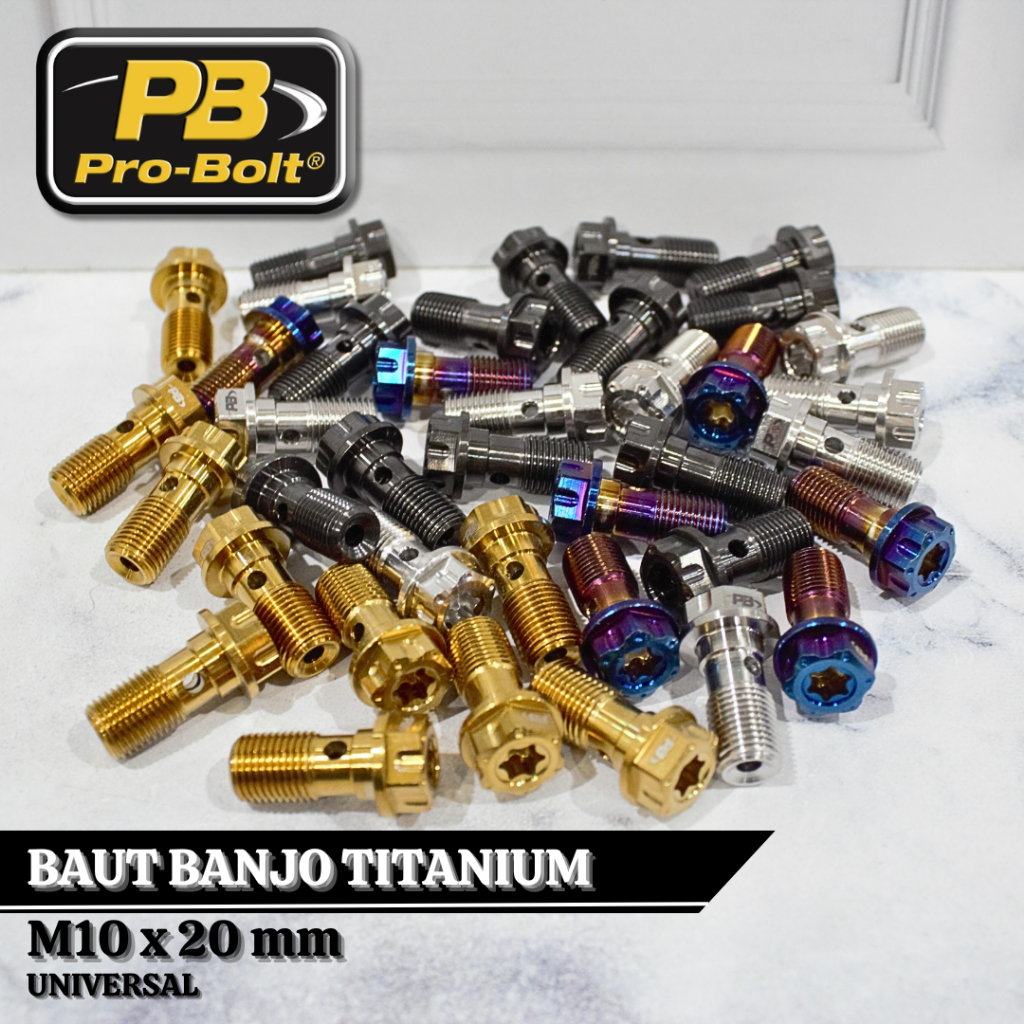 Jual Baut Banjo Titanium Probolt - Baut Titanium Banjo Drat Kasar Dan Banjo Drat Halus Ukuran ...