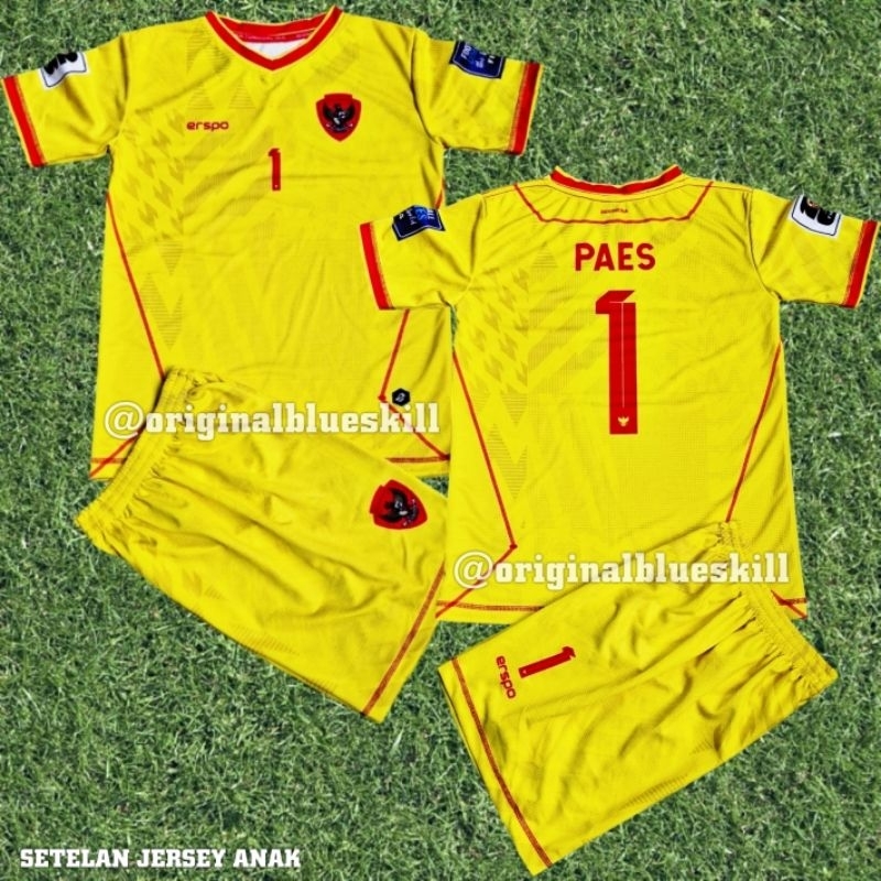Jual Jersey bola anak kiper timnas indonesia terbaru 2024 | setelan jersey timnas kids | pakaian ...