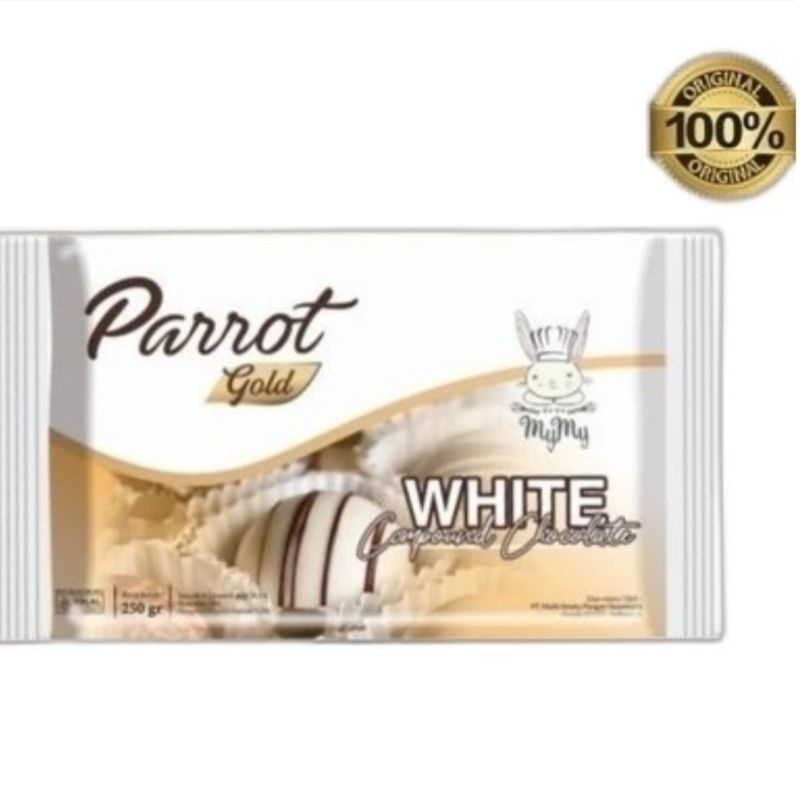 Jual parrot white coklat compound 250gr | Shopee Indonesia