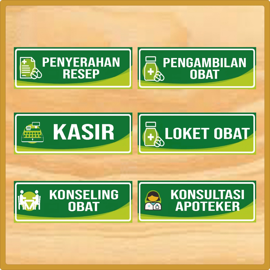 Jual Stiker Apotek, Sticker Farmasi, Stiker Penyerahan Resep, Stiker ...