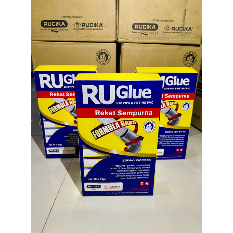 Jual Lem PVC Odol / Tube RUGlue Rucika 1 Box | Shopee Indonesia