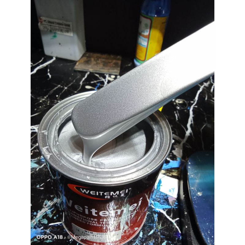 Jual Cat alumunium silver metalik pu / silver metalik terang / Cat pelg ...