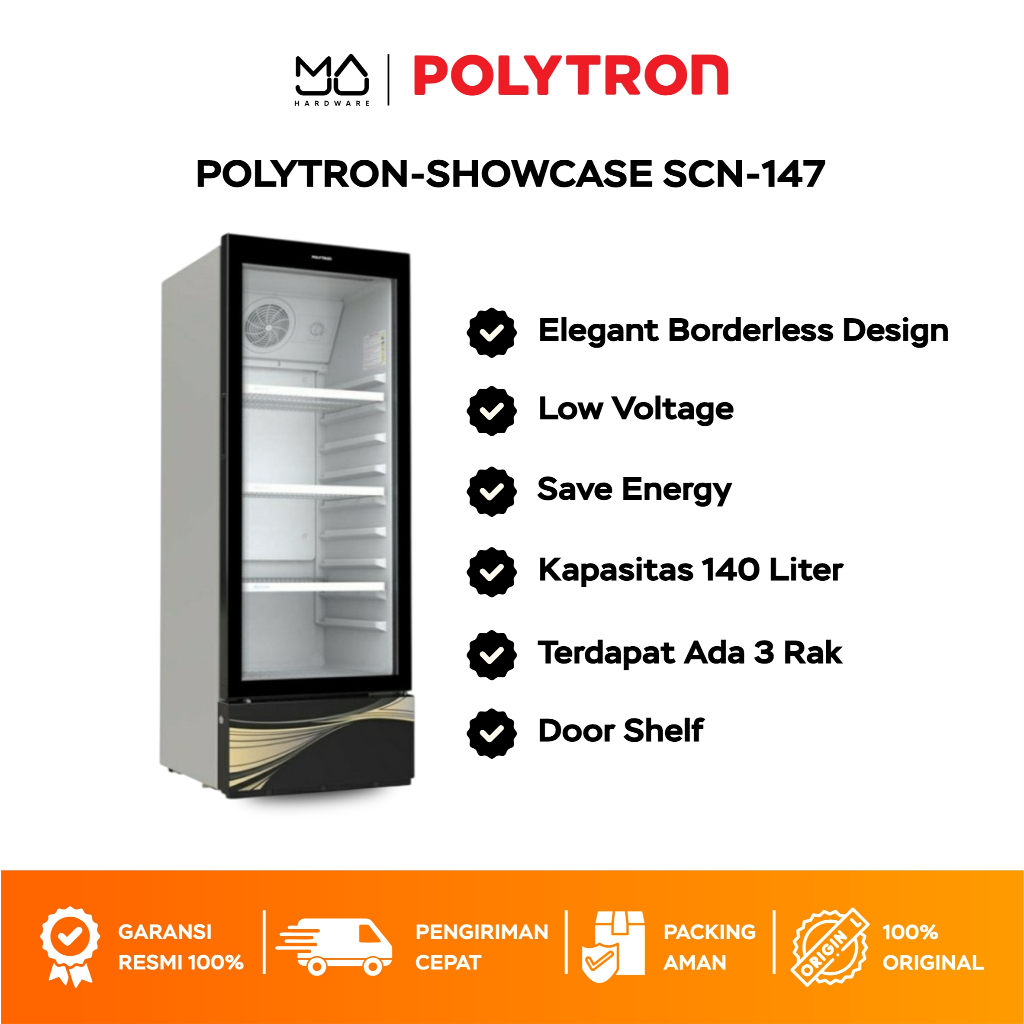 Jual Showcase POLYTRON Kapasitas 140 Liter SCN-147 - Garansi Resmi ...