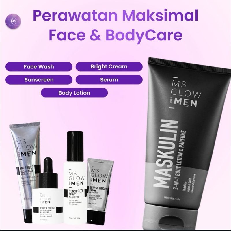Jual MS GLOW - MS GLOW FOR MEN - MS GLOW MEN - Skincare Pria - Ms Glow ...