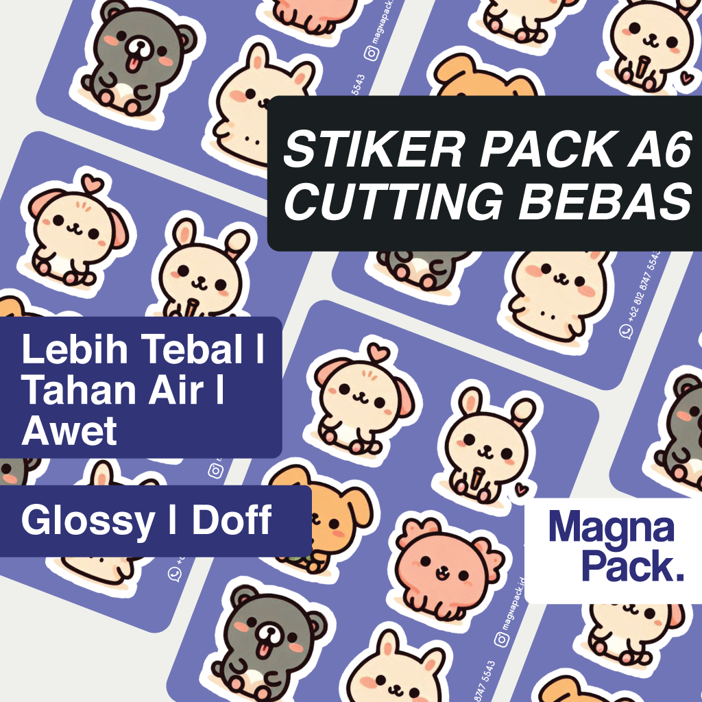 Jual Cetak Stiker Vinyl / Chromo A6 | Label Sticker | Custom Cutting ...
