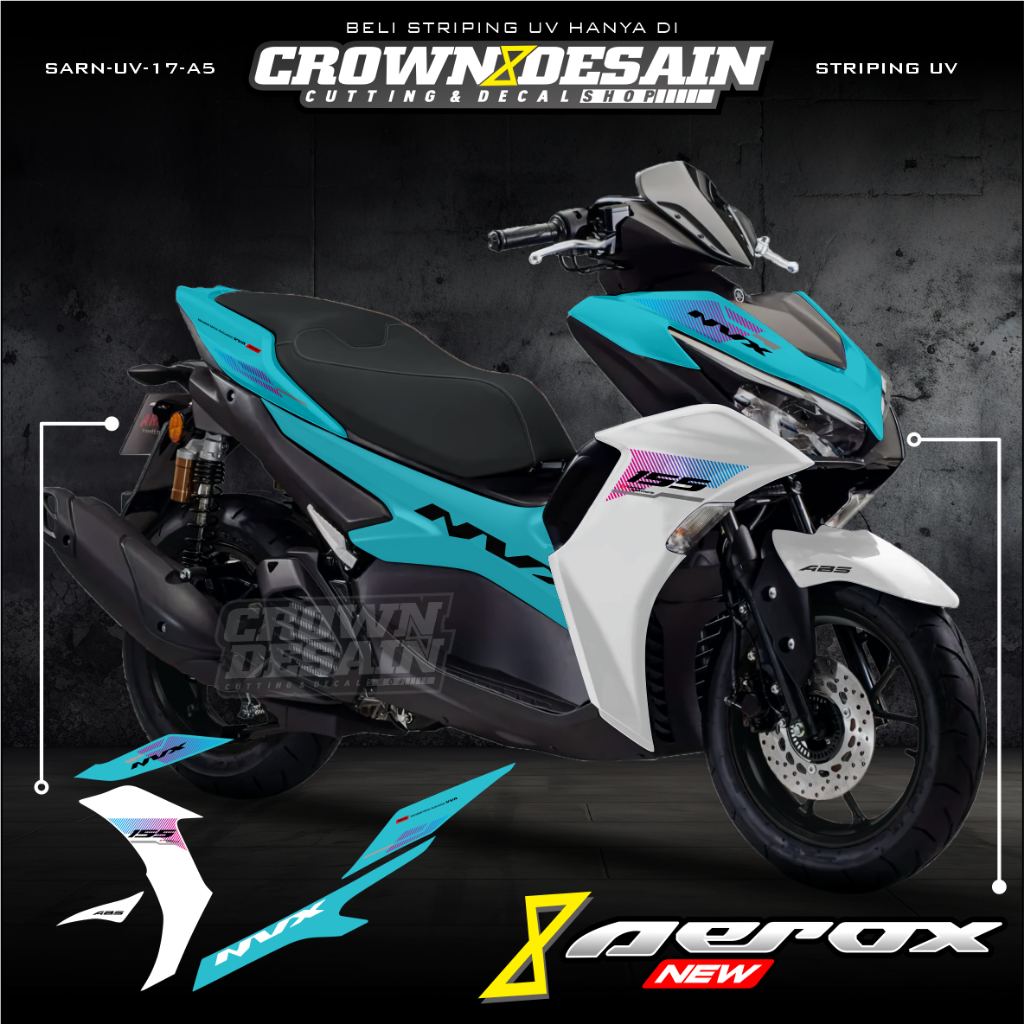 Jual Striping Stiker Aerox 155 New NVX Malaysian Rainbow Style - Stiker ...