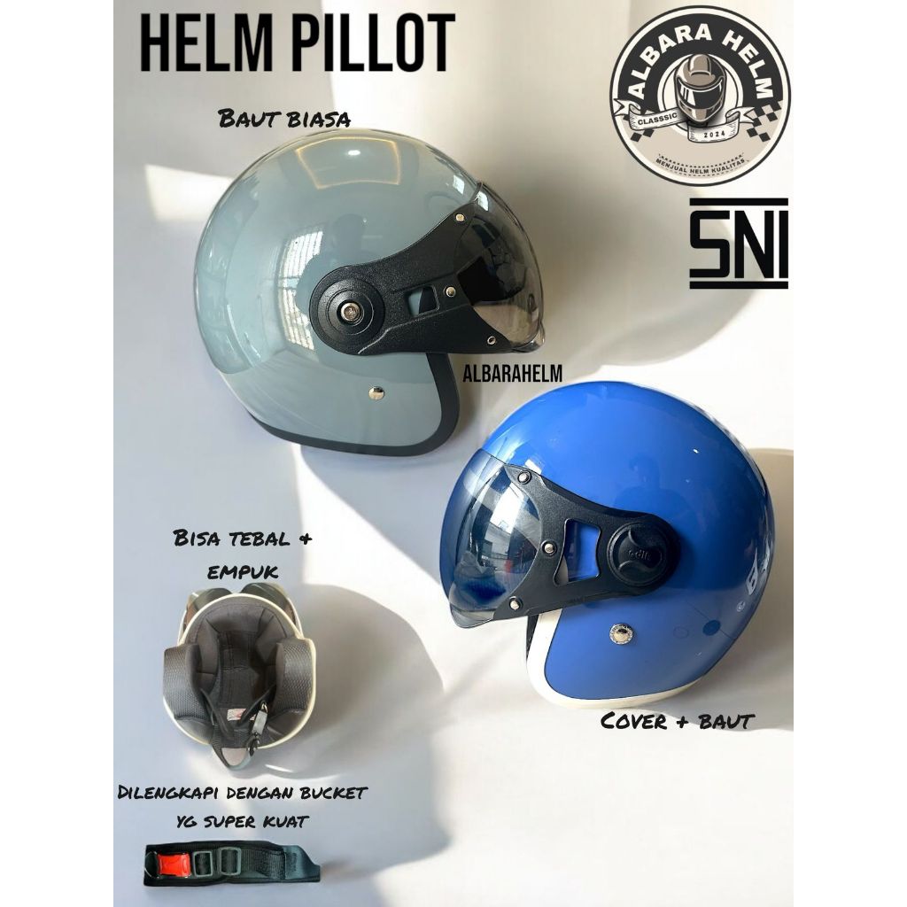 Jual cod Helm scoopy helm pilot helm pria dan wanita ABS SNI terlaris ...