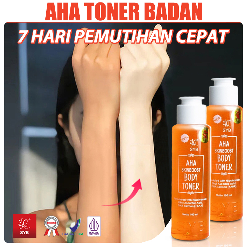 Jual SYB toner badan aha Pemutih ketiak Toner badan whitening 100ml ...