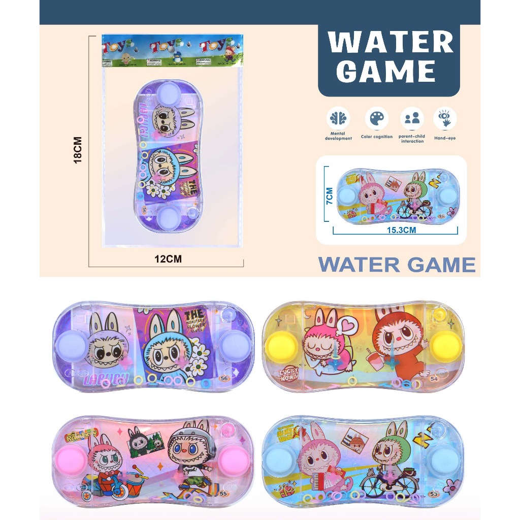 Jual MAINAN ANAK WATER GAME Cincin AIR GAMBAR LABUBU tradisional jadul ...