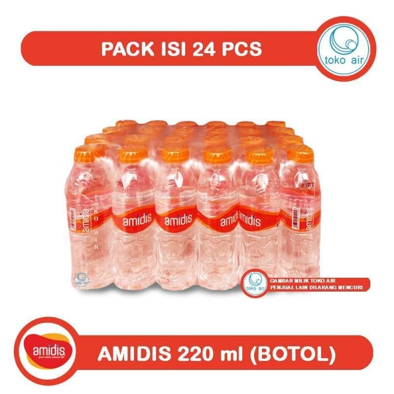 Jual AMIDIS PURE WATER 220 ML AIR MINERAL 1 PACK ( 24BOTOL ) | Shopee ...