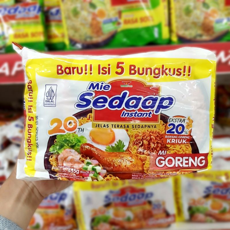 Jual mie instan mie sedap 1 pack @5 pcs (mie sedap Goreng dan mie sedap ...