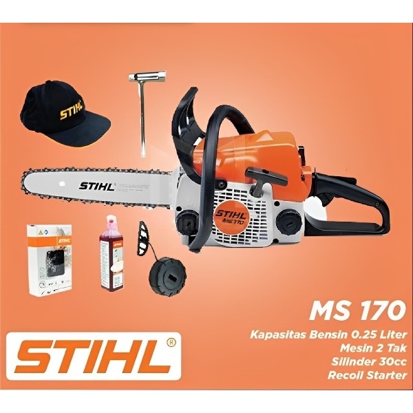 Jual [ ORI ] STIHL Chainsaw Stihl MS 170 14 Inch Original / Mesin Potong Kayu Stil MS170 Gergaji ...