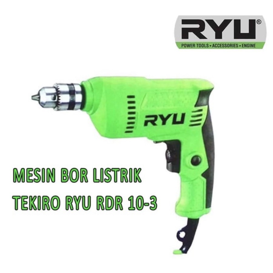 Jual MESIN BOR TANGAN RYU RDR 10-3 RE/ HAND DRILL RYU 10 MM/ BOR BESI ...