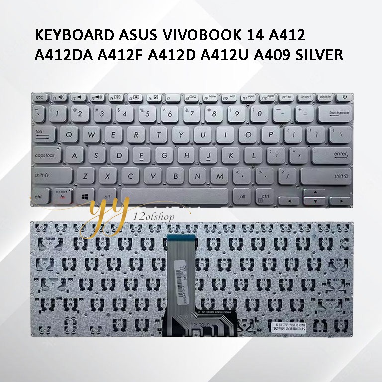 Jual KEYBOARD ASUS VIVOBOOK 14 A412 A412DA A412F A412D A412U SILVER | Shopee Indonesia