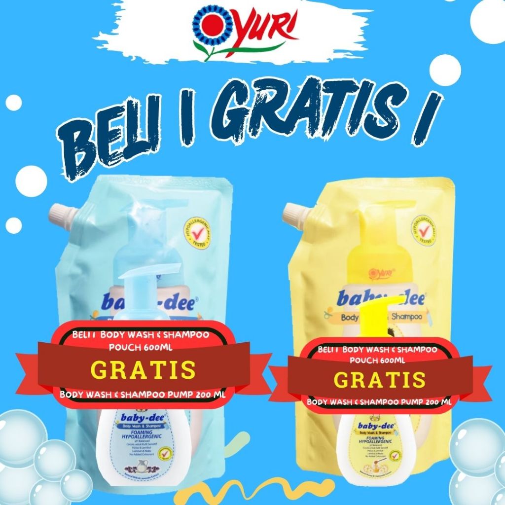 Jual BOGOF Baby-dee Body Wash and Shampoo Foaming Hypoallergenic 600 gr ...
