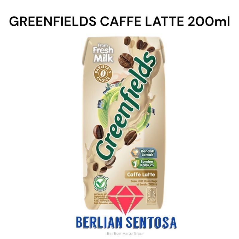Jual susu greenfields caffe latte 200ml greenfield cafe late PCS ...