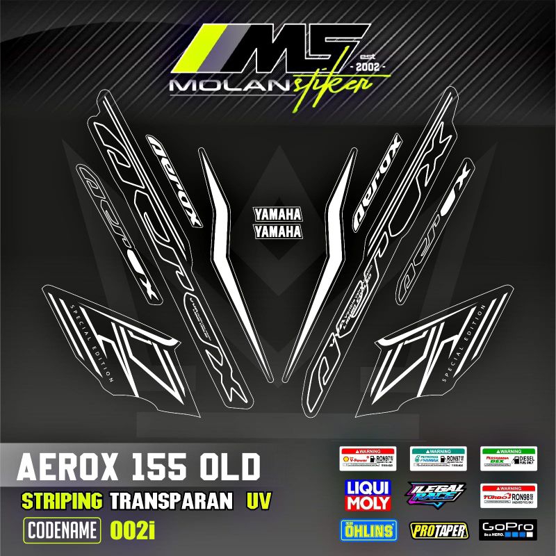 Jual Decal Sticker Striping Variasi Transparan Uv Aerox Old Motif Aerox ...