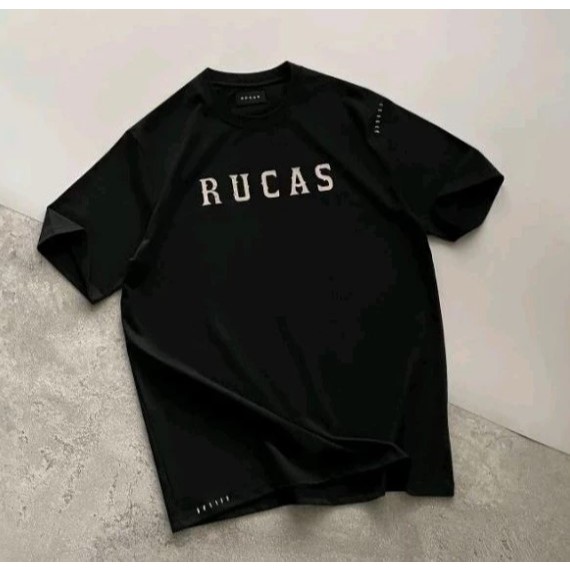 Jual Kaos RUCAS The Initial Hand Stitch Black Tee | Shopee Indonesia