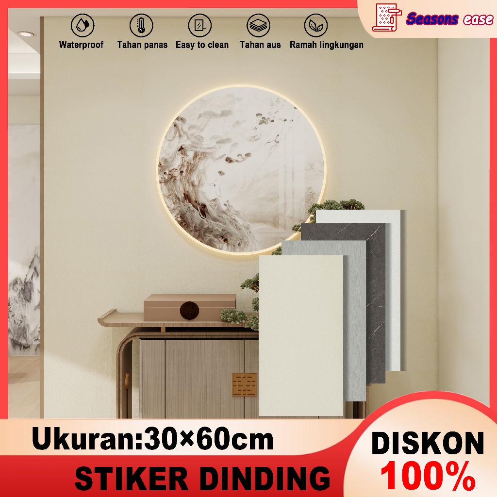 Jual Seasons Ease-100% asli Wallpaper dinding baru uk 30x60cm / Dinding ...
