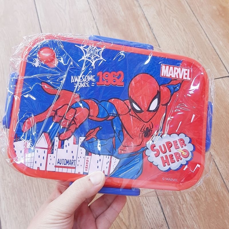 Jual lunch box spiderman kotak makan sekat karakter spiderman lunch box ...