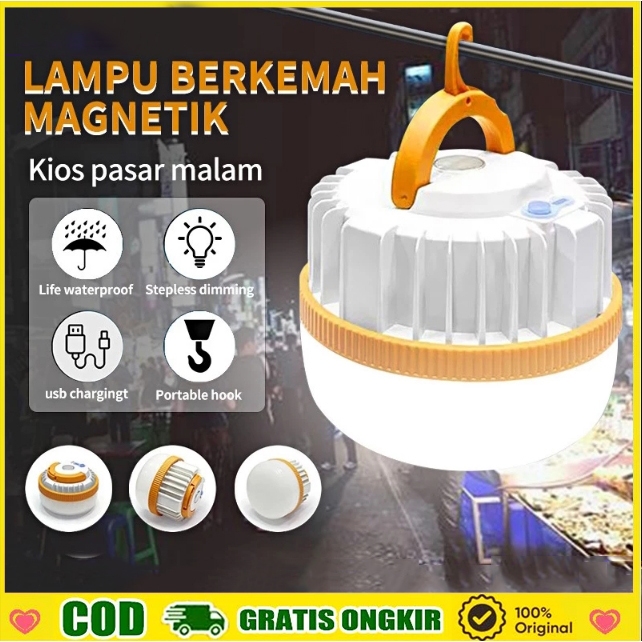 Jual 【COD】 Lampu Emergency 400wat Lampu Gantung Camping Lamp Superterang+ Charger USB C 3 Mode ...