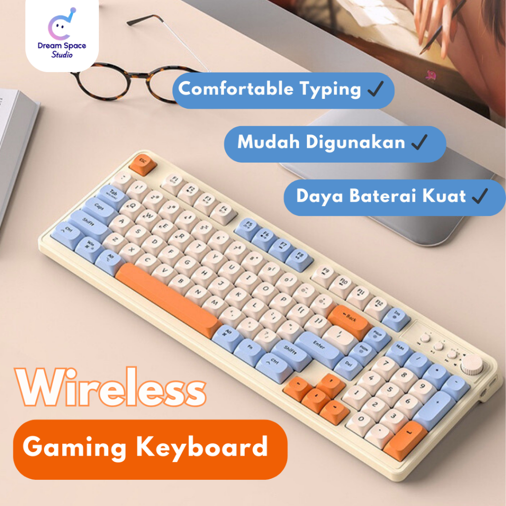 Jual Dreamspace Studio Keyboard gaming wireless Forerunner V75 ...