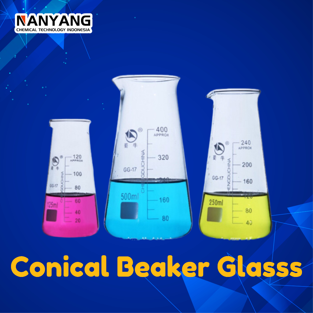 Jual Conical Beaker Glass / Gelas Ukur Kaca Conical Glass Beaker 500ml ...