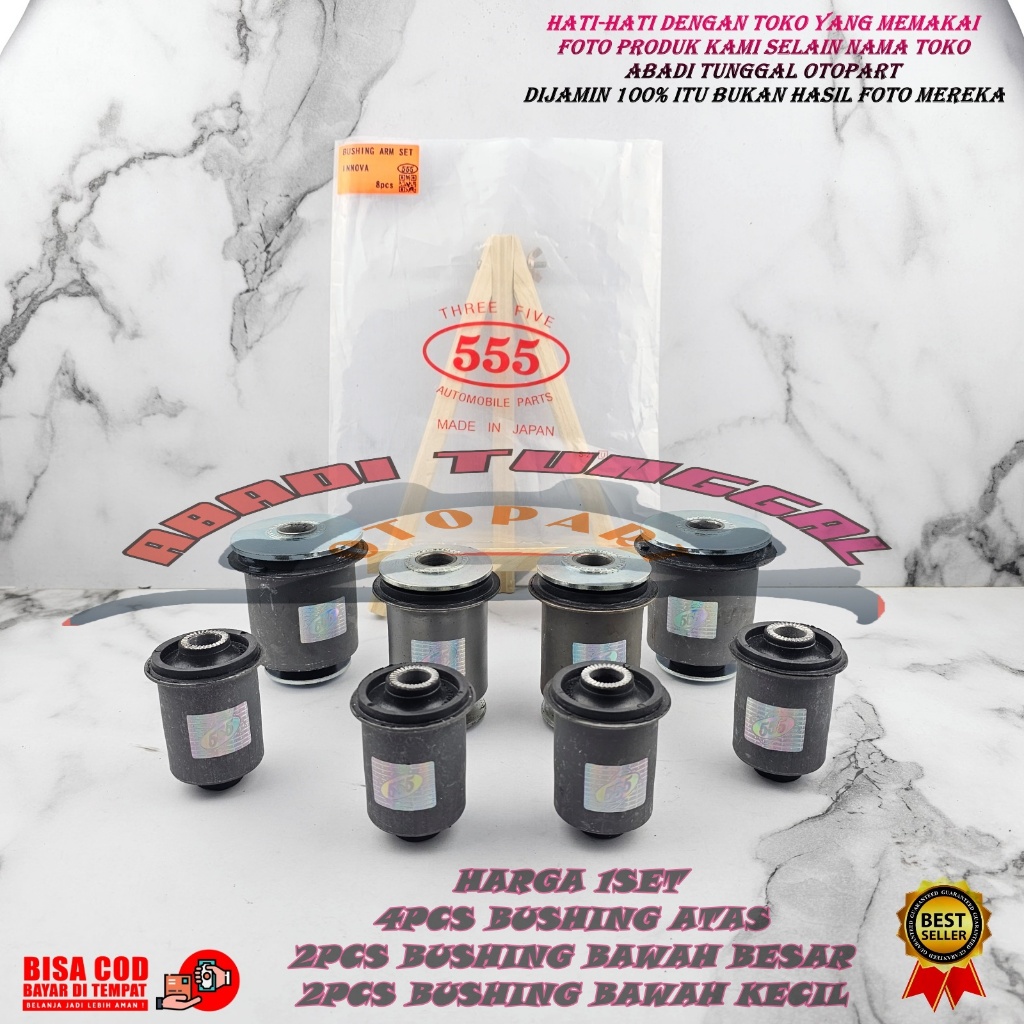 Jual BUSHING ARM SET ATAS BAWAH KIRI KANAN TOYOTA INNOVA 1SET 8PCS ...