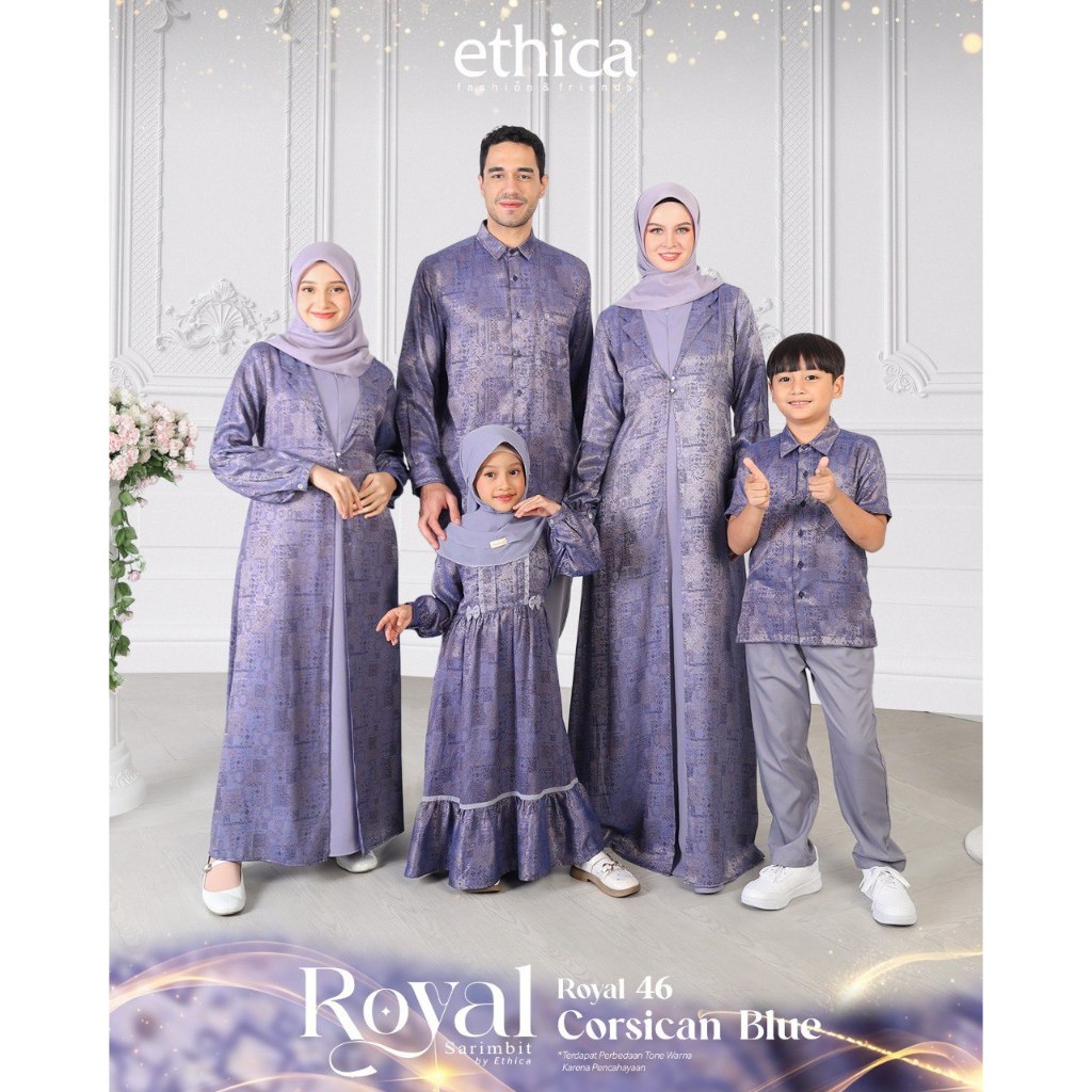 Jual Ethica Sarimbit Lebaran Keluarga Royal 46 Corsican Blue Sarimbit ...