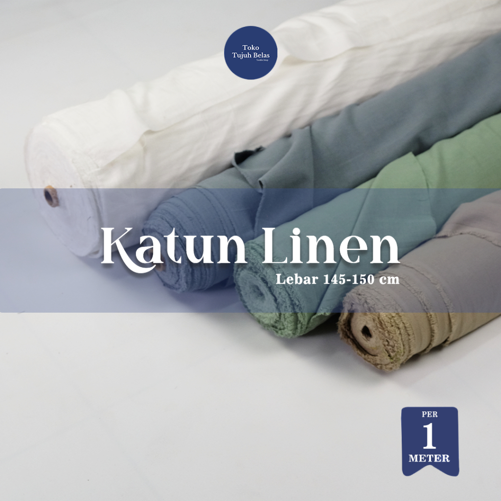 Jual Toko17 KATUN LINEN PER 1 YARDAN kain eceran bahan atasan kulot ...