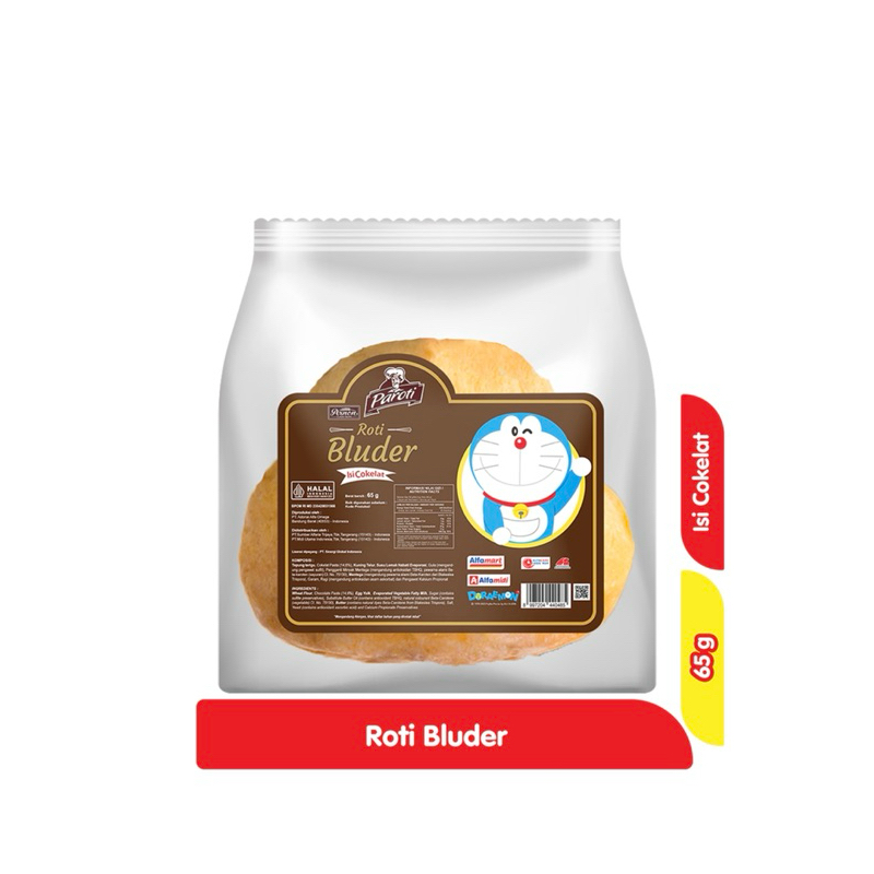 Jual PAROTI Roti Bluder Doraemon (Enak Disiram Susu) 65 Gram | Shopee ...