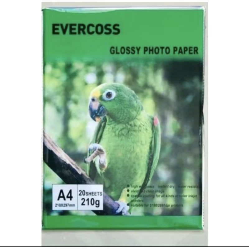 Jual Evercross Glossy Photo Paper A4 210x297mm (1pak) | Shopee Indonesia