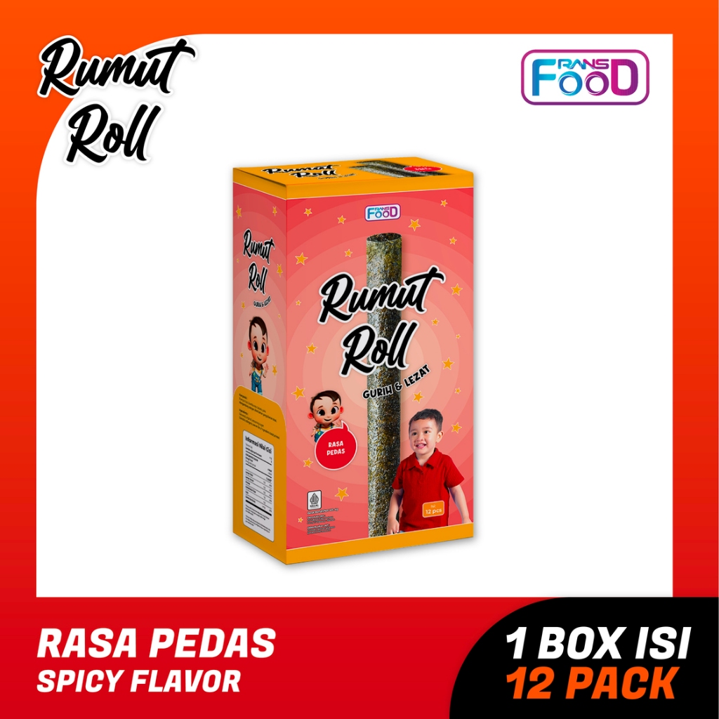 Jual Rumut Roll Rasa Pedas 4gr - Rumput Laut Roll Crunchy Rendah Kalori ...