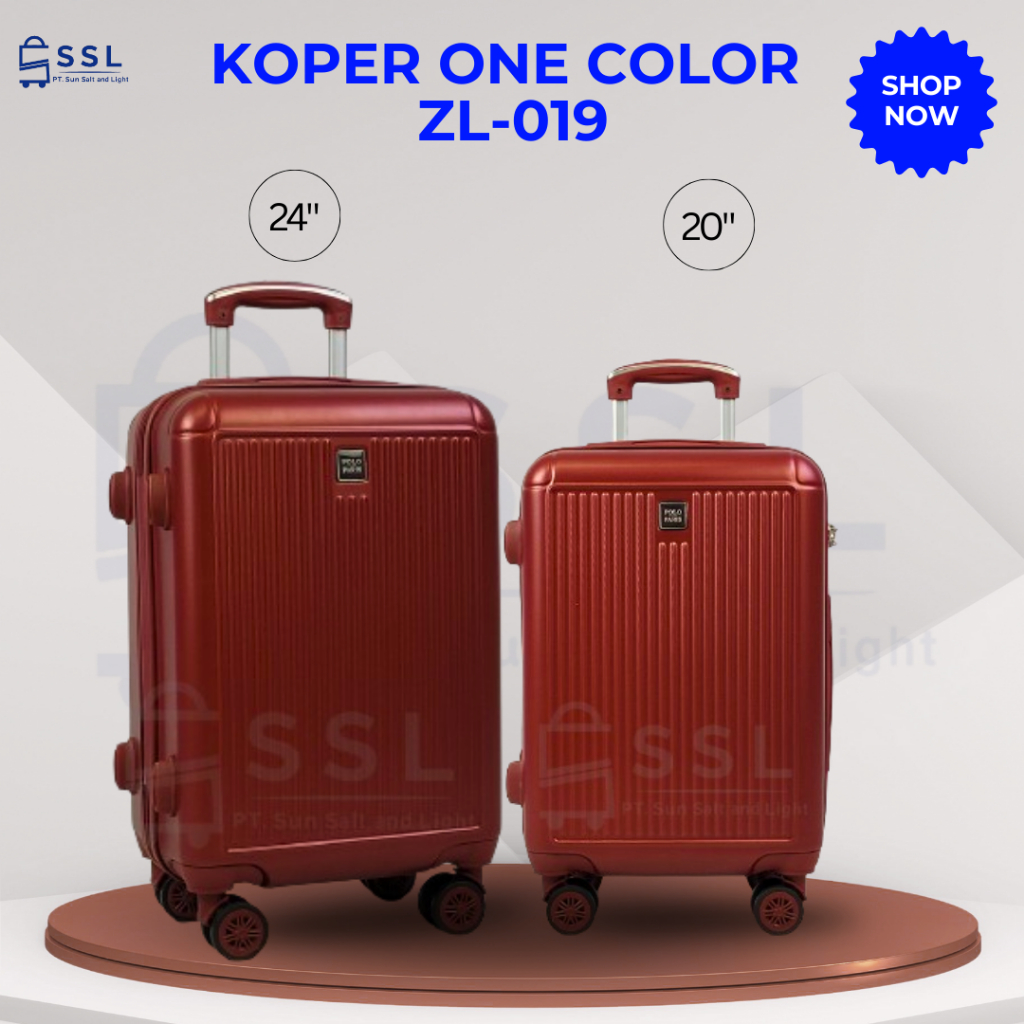 Jual Koper Poloparis Fiber ABS 20/24 Inch Koper Kabin Bagasi Kunci ...