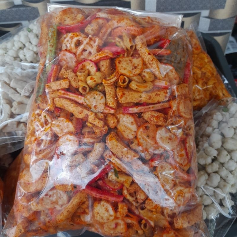 Jual sebring kerupuk mix - seblak kerupuk campur kemasan 1kilo | Shopee ...