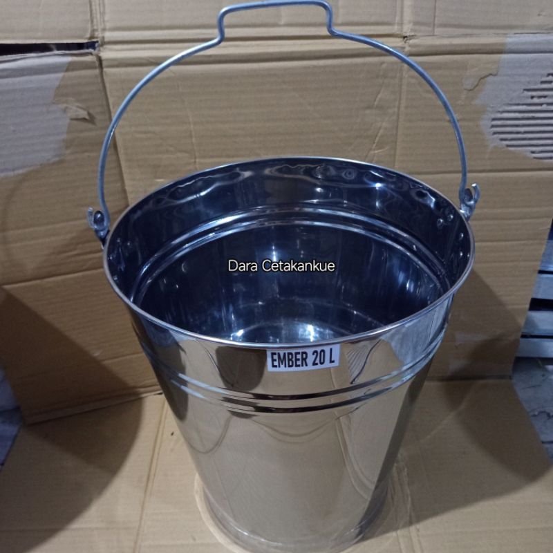 Jual Ember Stainless steel tebal kapasitas 20 Liter Ember Pot Serbaguna ...