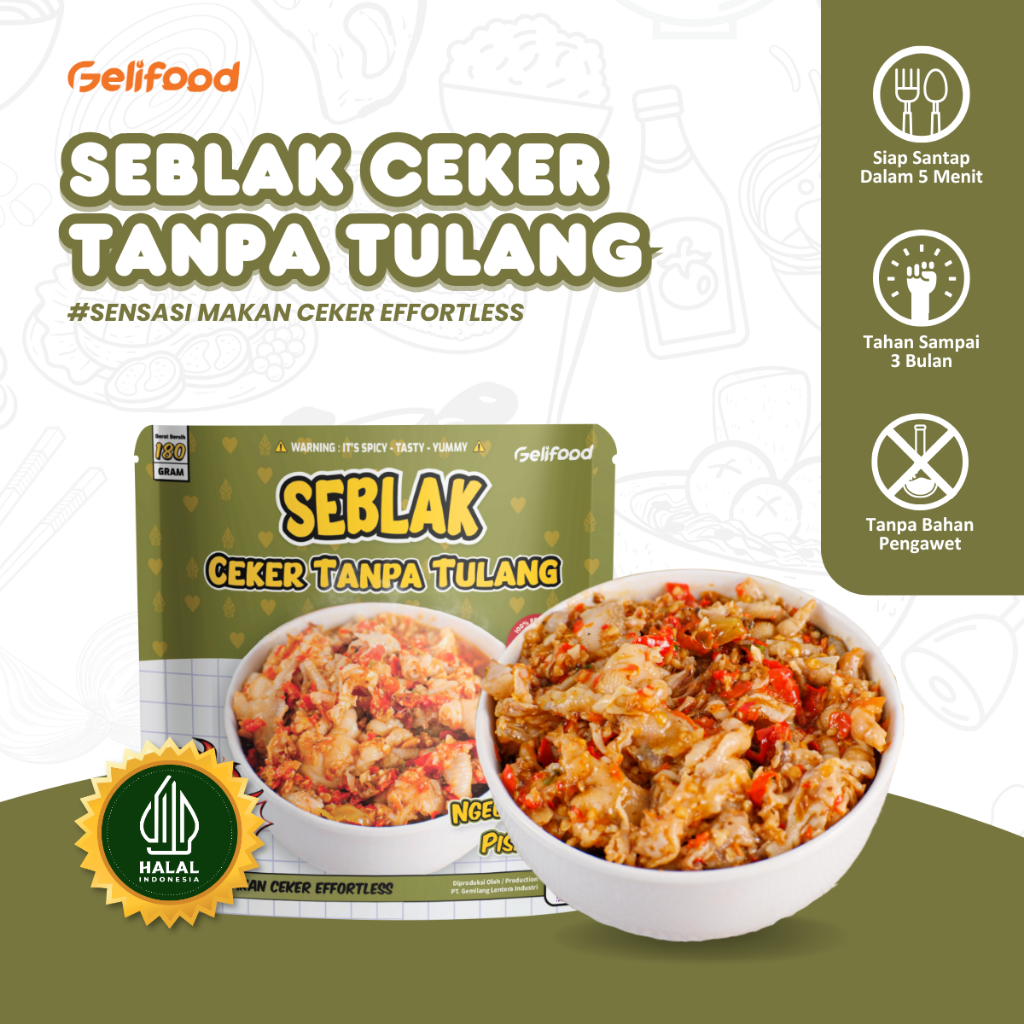 Jual Geli Food - Dakbal Ceker Seblak Merecon Ceker Tanpa Tulang ...