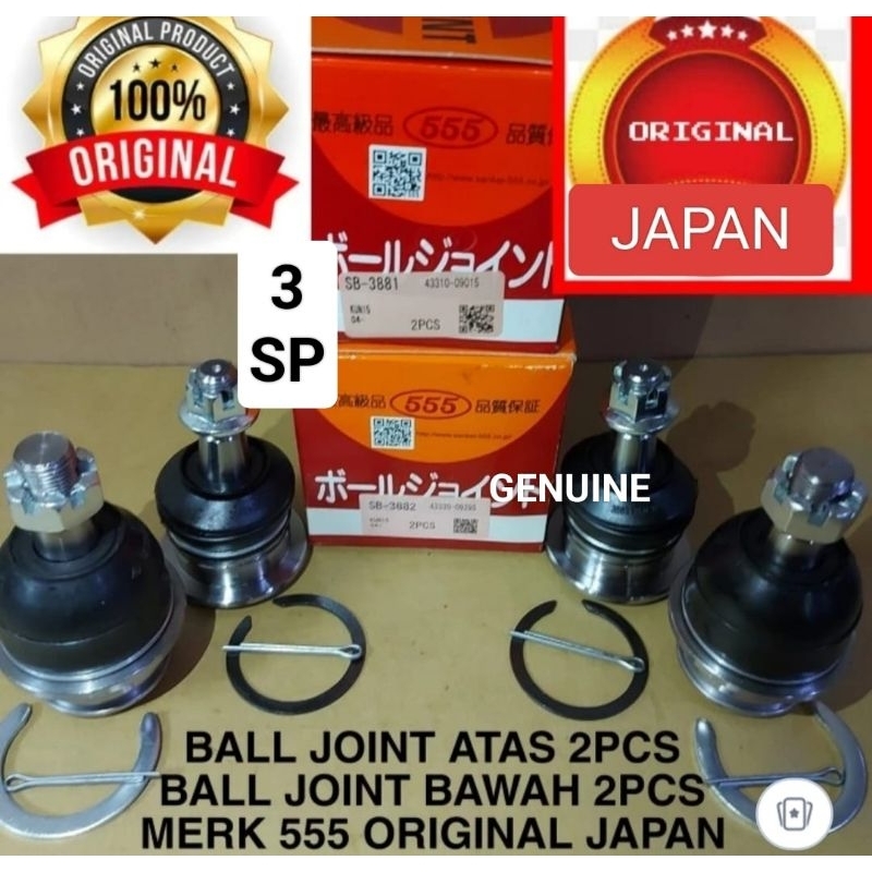 Jual BALL JOINT ATAS 2 PCS BAWAH 2 PCS TOYOTA INNOVA HILUX FORTUNER ...