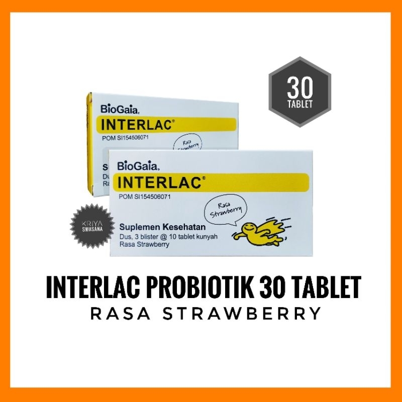 Jual BIOGAIA INTERLAC PROBIOTIK 30 TABLET KUNYAH ( 10 x 3 Blister ...
