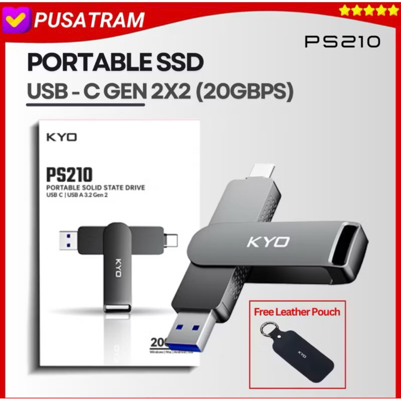 Jual KYO PS210 1TB Portable SSD 20Gbps USB 3.2 Gen 2 x2 TYPE C ...