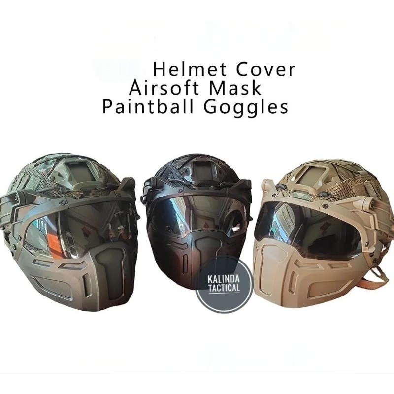 Jual Tactical Helm Protector mask Model cakil Full face | Shopee Indonesia