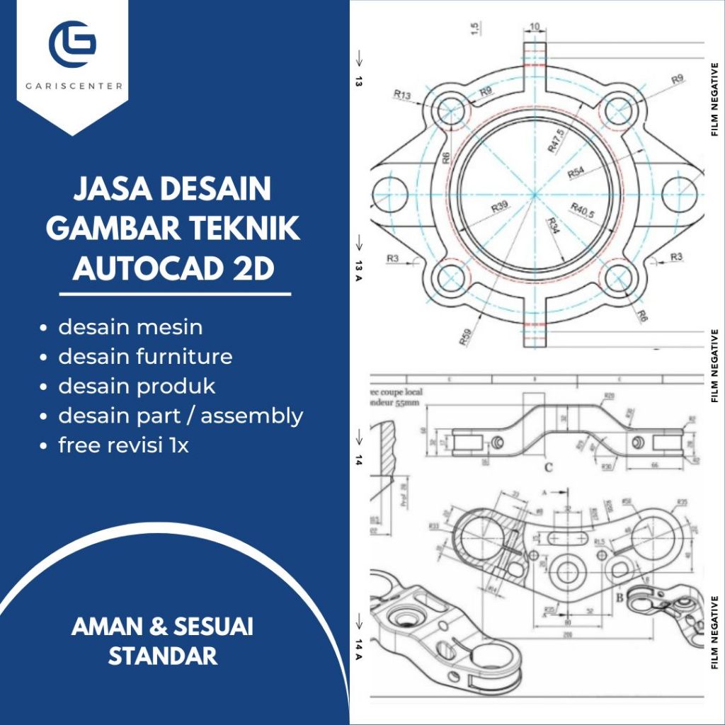 Jual Jasa Desain Gambar Teknik AutoCAD 2D - Desain Mesin, Produk, Part ...