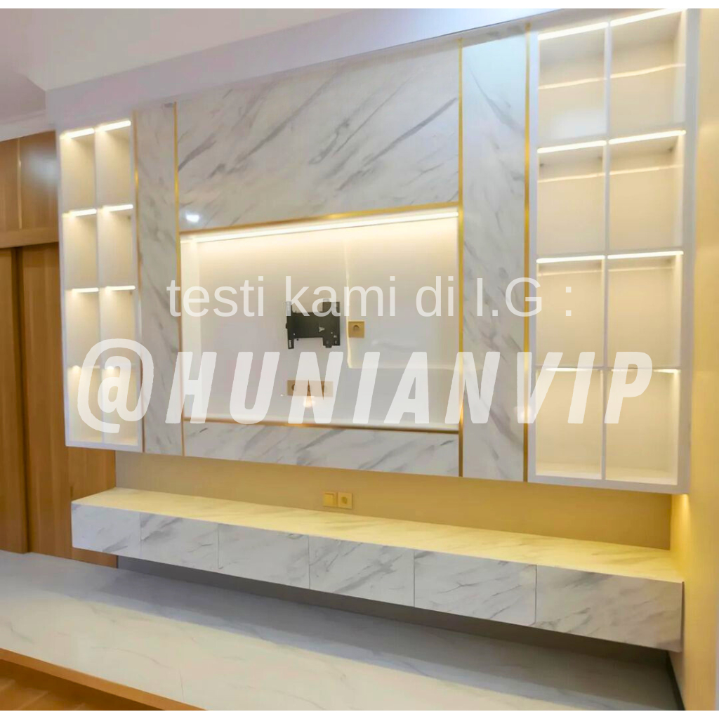 Jual Backdrop tv Led / Rak tv / Kabinet tv minimalis | Shopee Indonesia
