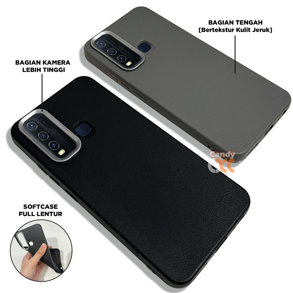 Jual Silicone Leather Case Vivo S1 Pro V15 V17 V20 SE V21 V23 V23E V29 V29E V30 V30E V40 Y03 Y18 ...